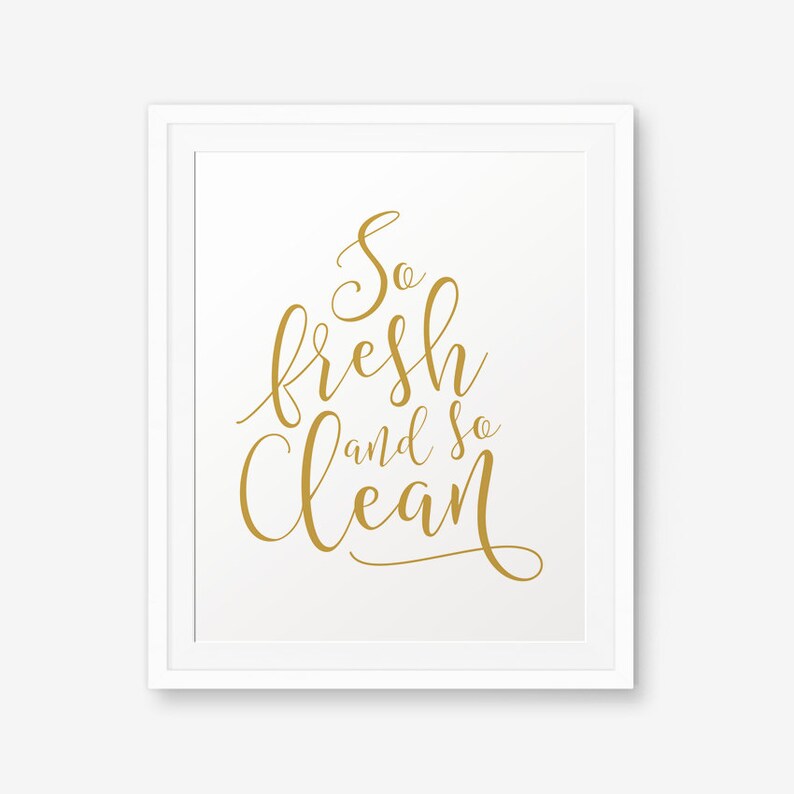 Bathroom Printable so Fresh and so Clean Home Decor - Etsy