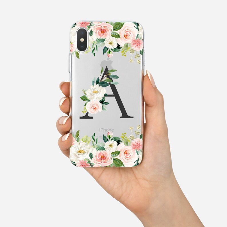 Personalized floral Initial Phone Case Monogram phone case | Etsy