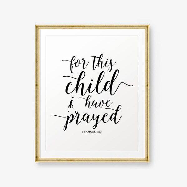 This Child I Prayed - Etsy