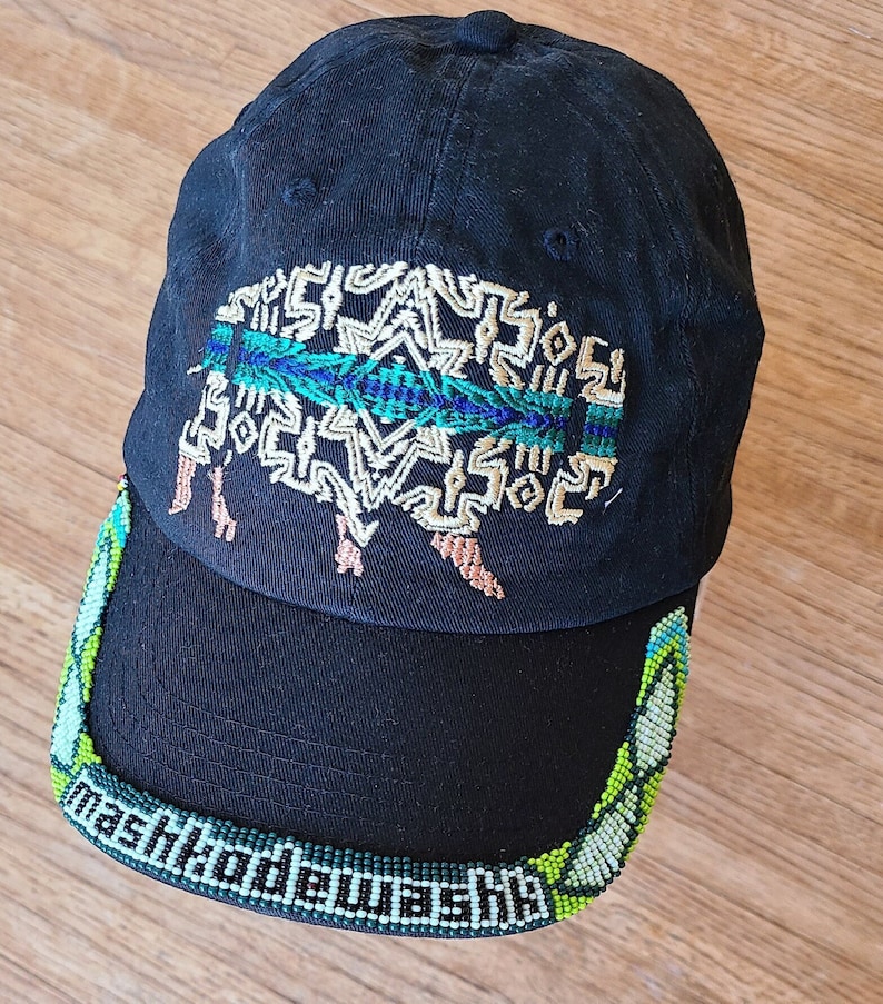Native American ojibwe Beaded Pendleton Bison Cap - Etsy