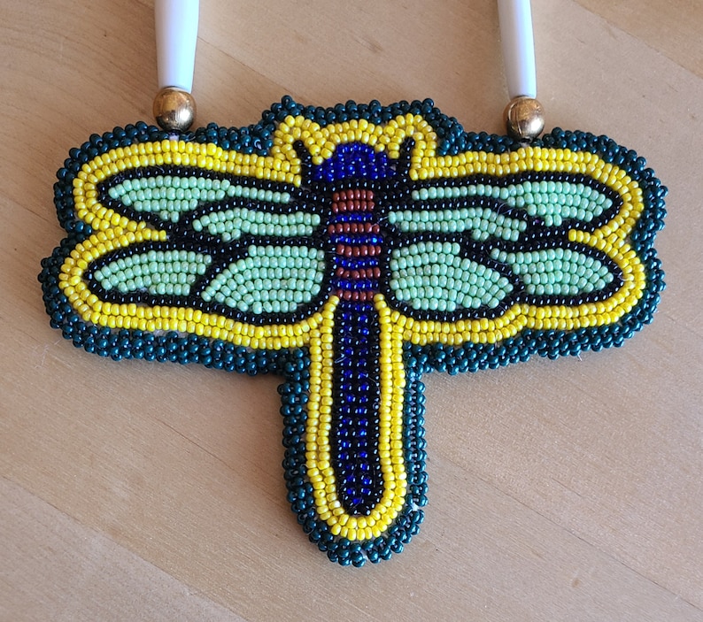 Native American (ojibwe) Beaded Dragonfly (oboodashkwaanishiinh ...
