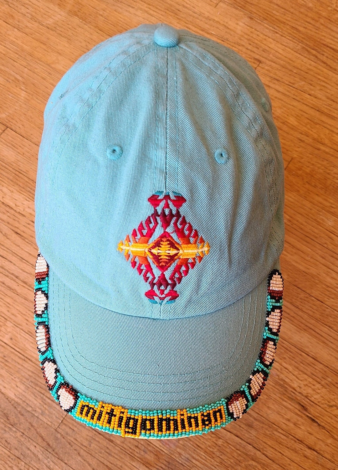 Native American (ojibwe) Beaded Pendleton Cap - Etsy