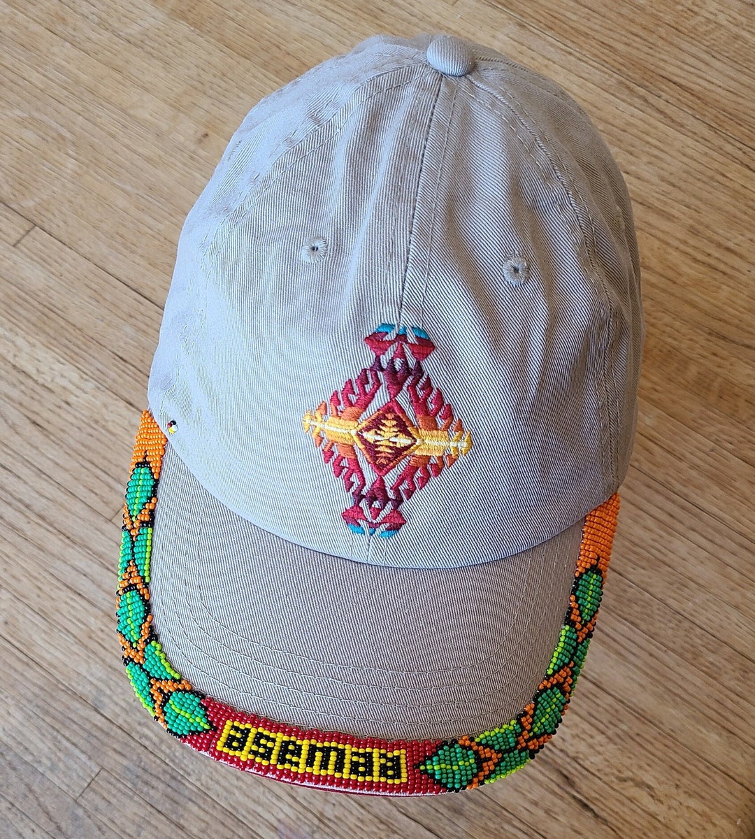 Native American (ojibwe) Beaded Pendleton Cap - Etsy