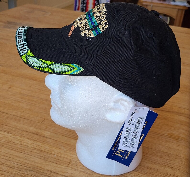 Native American ojibwe Beaded Pendleton Bison Cap - Etsy