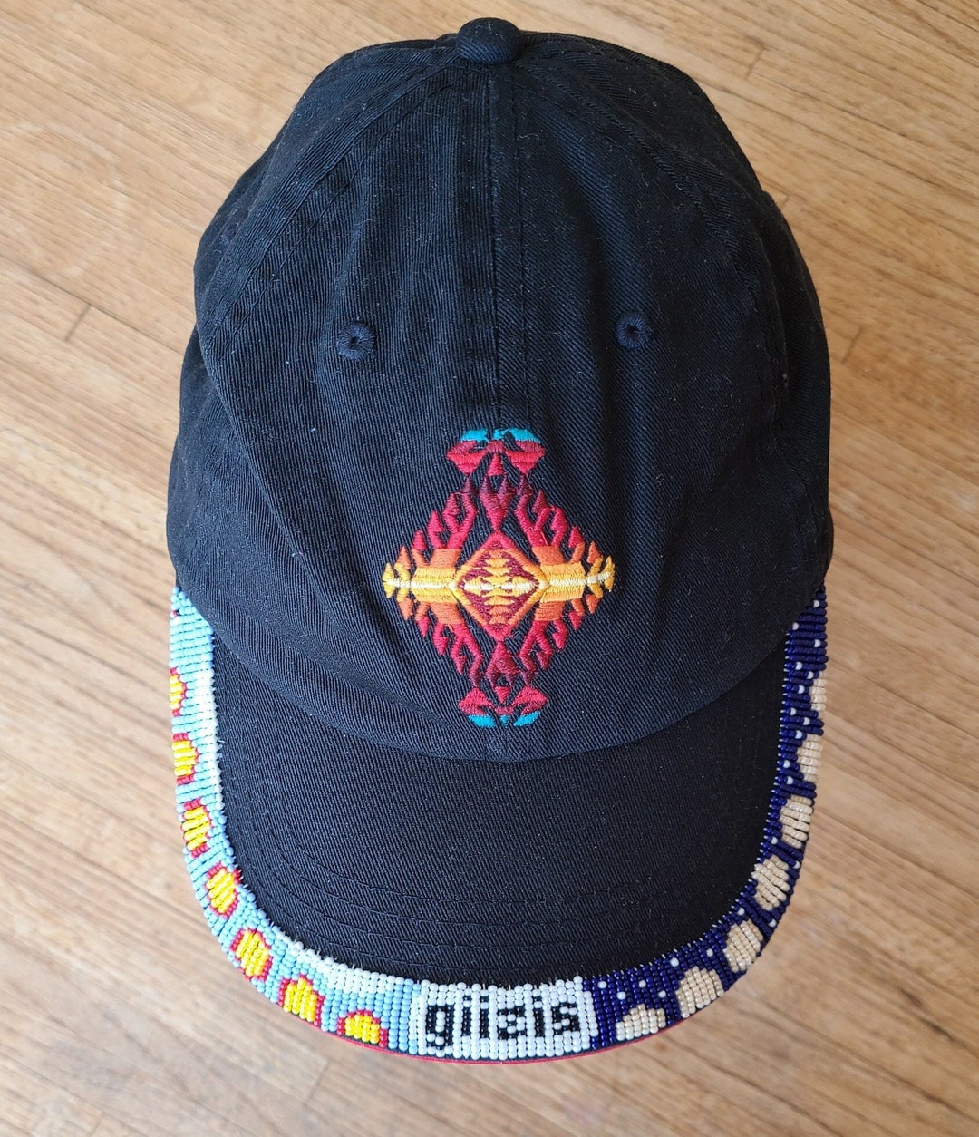 Native American (ojibwe) Beaded Pendleton Cap - Etsy