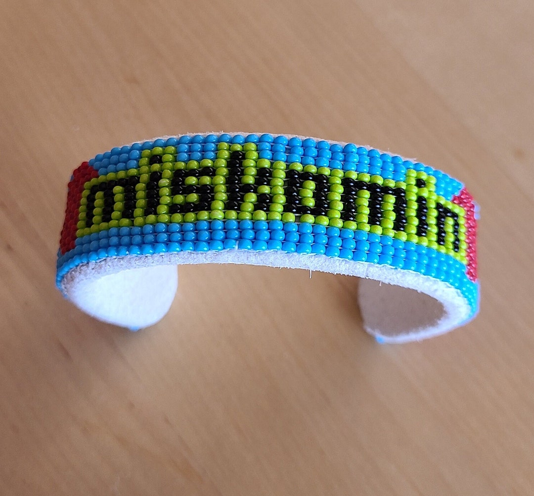 Native American (ojibwe) Miskomin (raspberry) Beaded Bracelet - Etsy