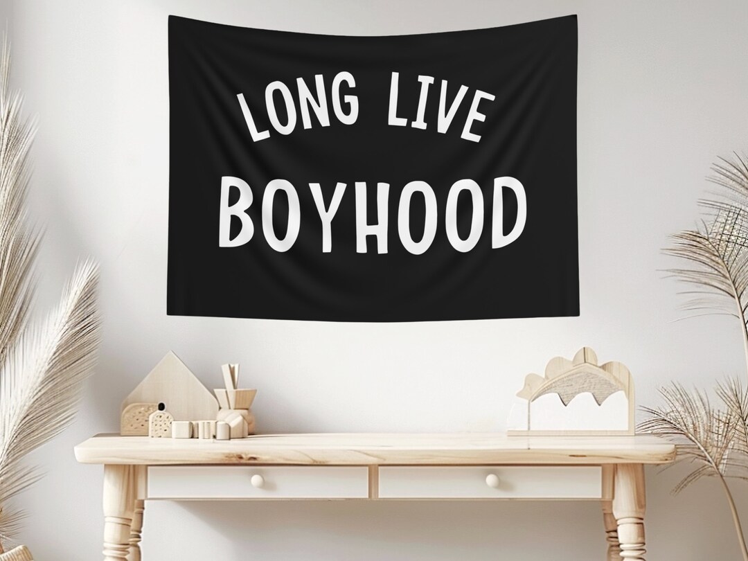 Long Live Boyhood Canvas Banner | Boys Room Sign | Boys Room Decor ...