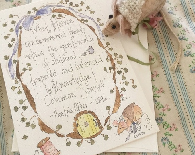 Beatrix Potter Quote 5x7 Greeting Card - Etsy