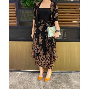 Batik Dress One Set, Outer and Wrap Batik Pattern Traditional From ...