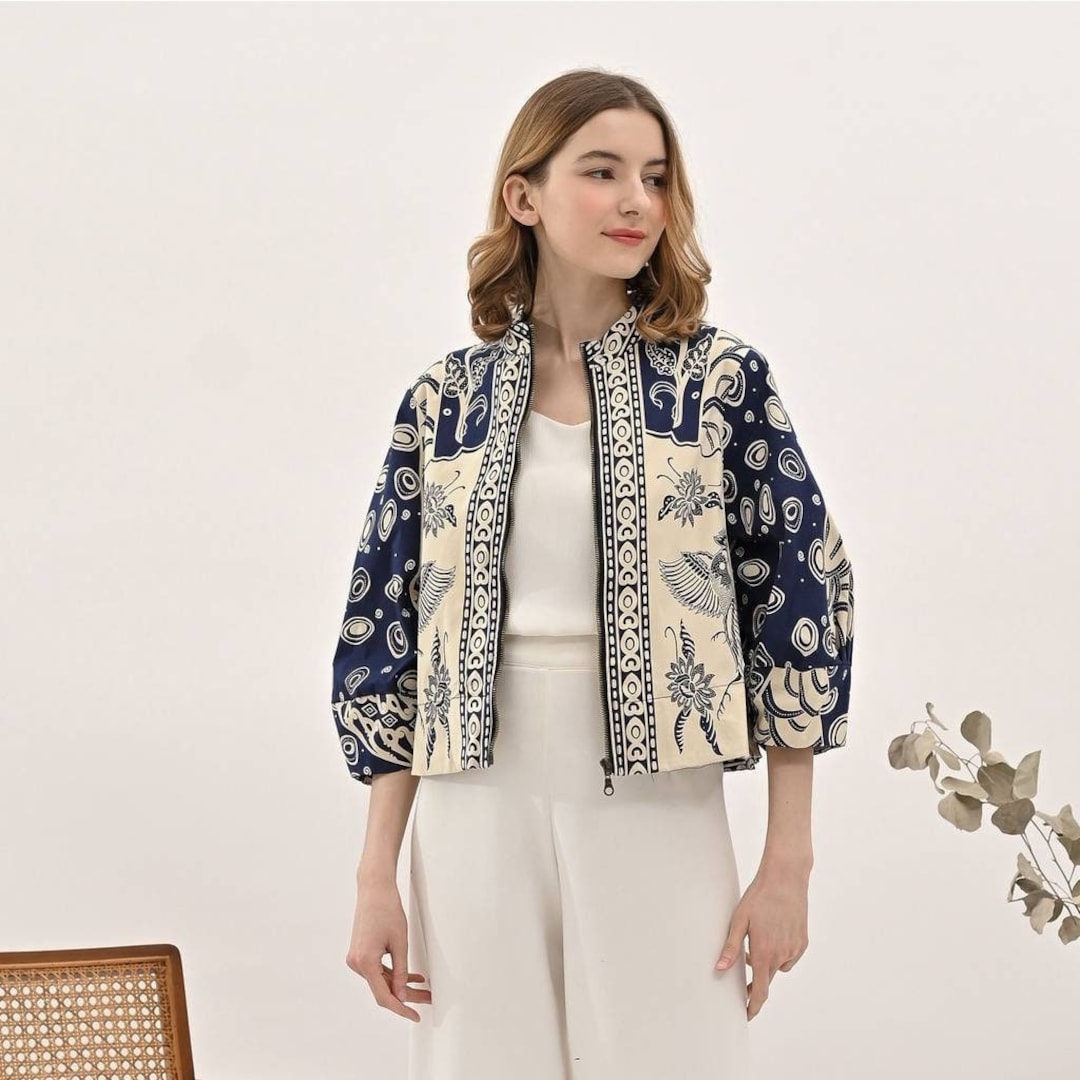 Batik Bomber Jacket, Batik Outer, Indonesian Traditional Clothes ...