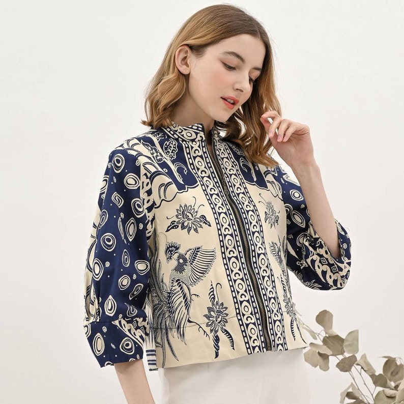 Batik Bomber Jacket, Batik Outer, Indonesian Traditional Clothes ...
