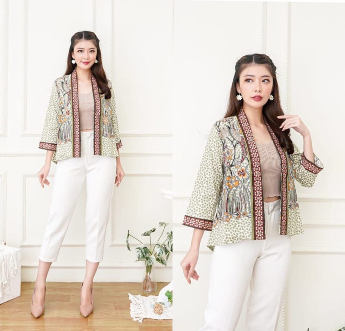 Outer Blazer Batik Pattern From Indonesia Batik Outer - Etsy