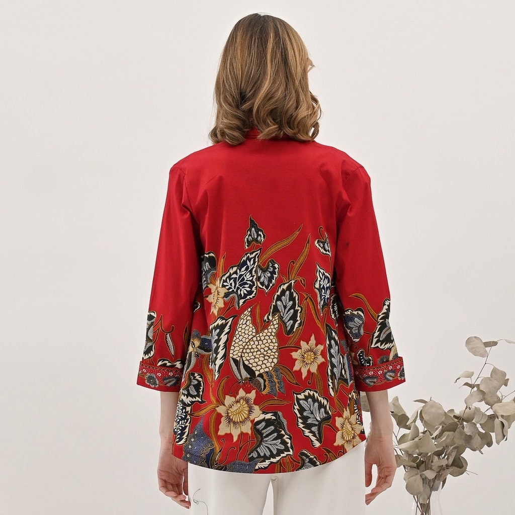 Outer Blazer Batik Pattern From Indonesia Batik Outer KATCO - Etsy