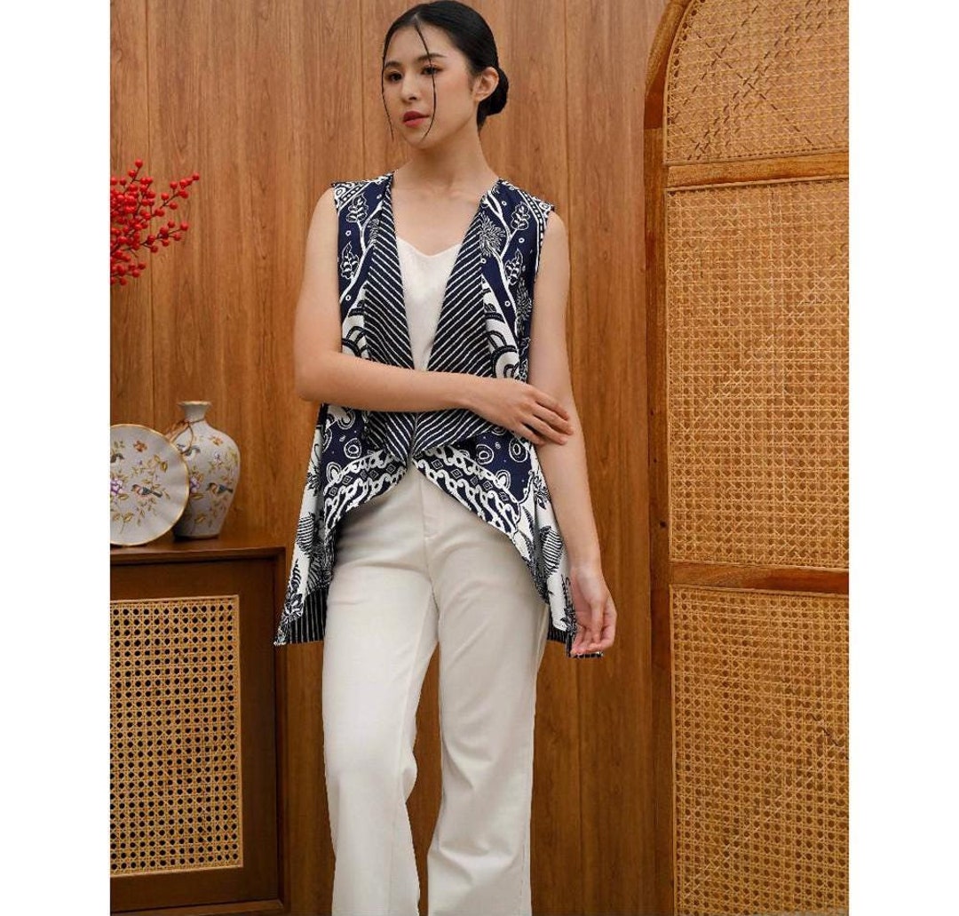 Batik Vest for Women From Indonesia - KATCO - Etsy
