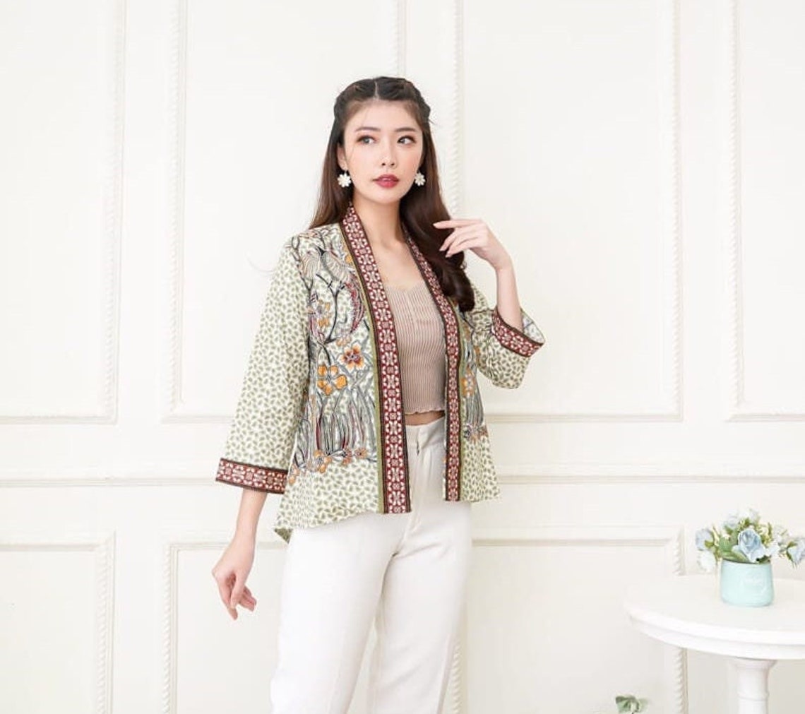 Outer Blazer Batik Pattern From Indonesia Batik Outer - Etsy