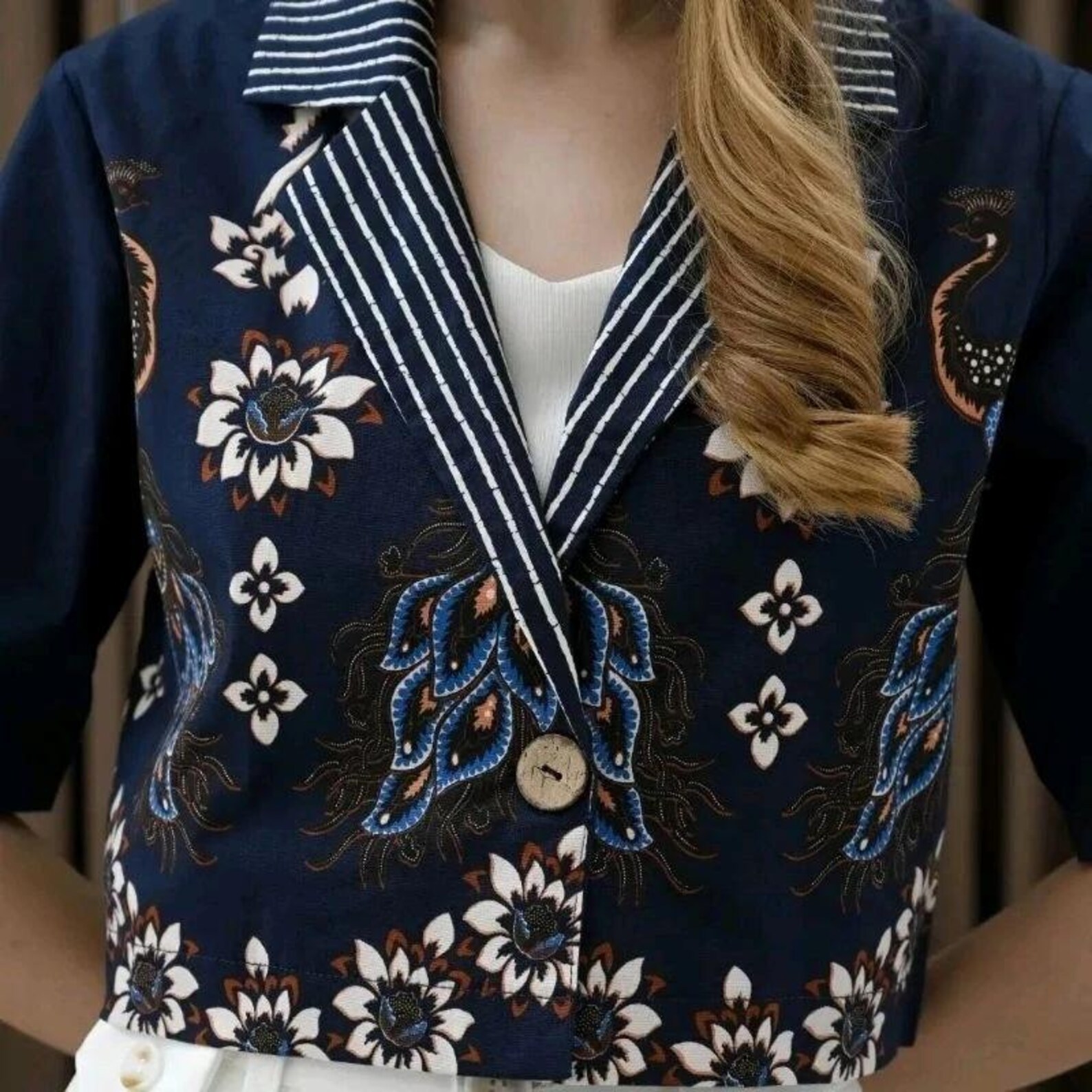 Crop Top Blazer Batik for Women From Indonesia Batik Crop Top KATCO - Etsy