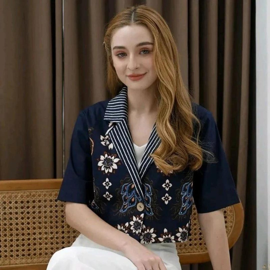 Crop Top Blazer Batik for Women From Indonesia Batik Crop Top KATCO - Etsy