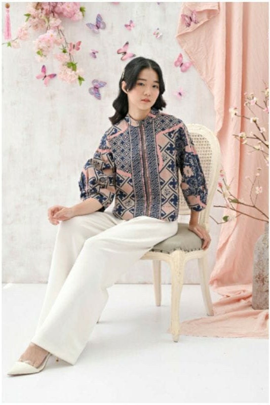 Bomber Jacket Batik Pattern From Indonesia Batik Outer KATCO - Etsy