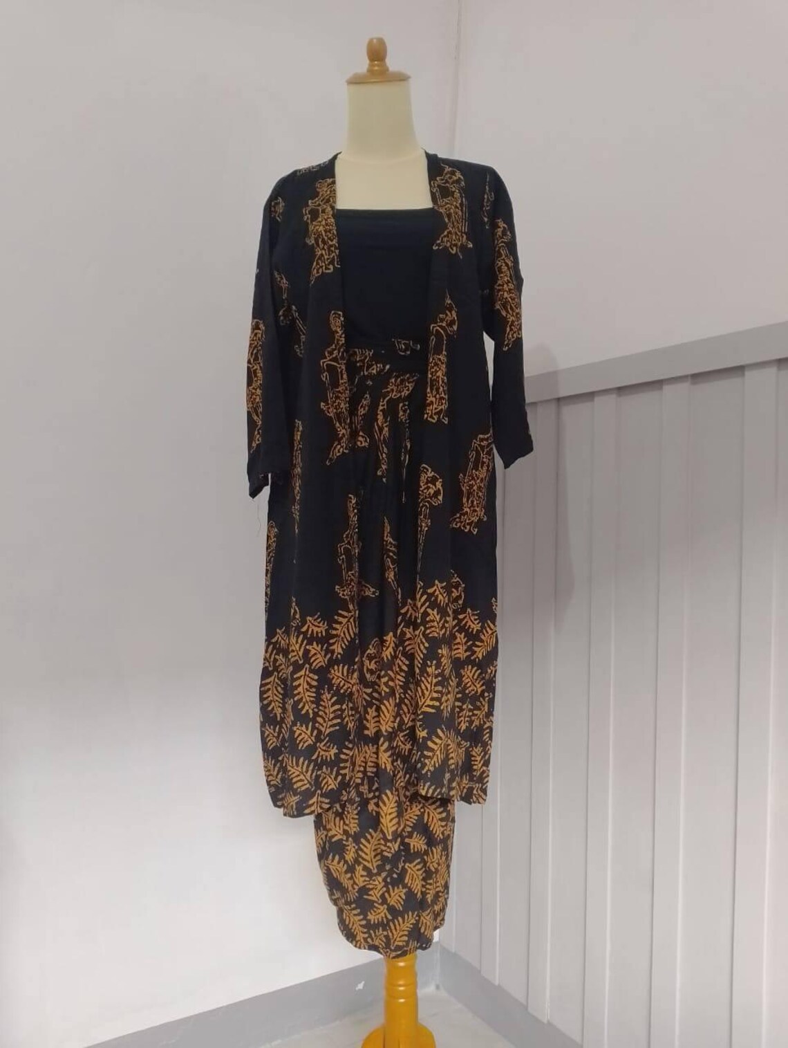 Batik Dress One Set, Outer and Wrap Batik Pattern Traditional From ...