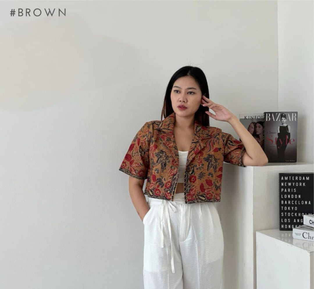 Crop Top Blazer Batik for Women From Indonesia - Batik Crop Top- KATCO ...