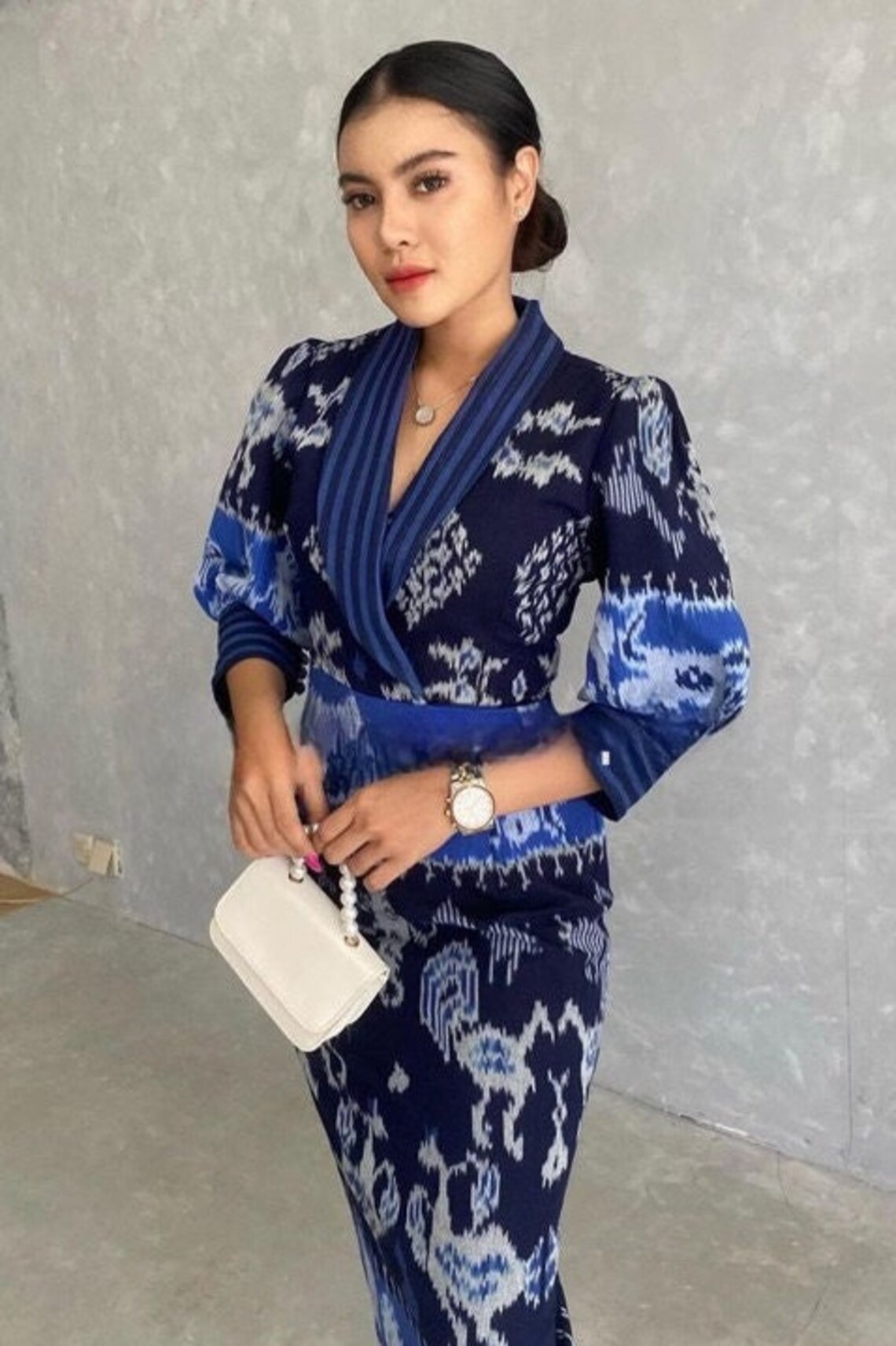 Blue Tenun Dress One Set Traditional From Indonesia KATCO - Etsy