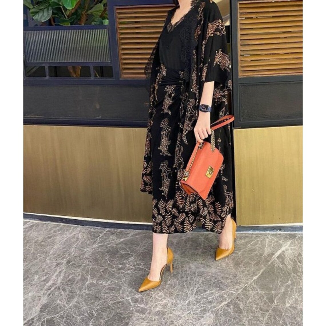 Batik Dress One Set, Outer and Wrap Batik Pattern Traditional From ...