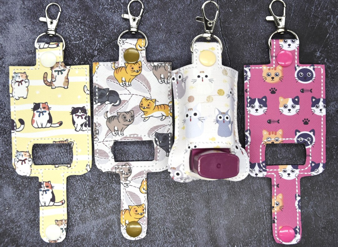 CATS INHALER HOLDER Kittens Asthma Case Pouch Cover Print Vinyl ...