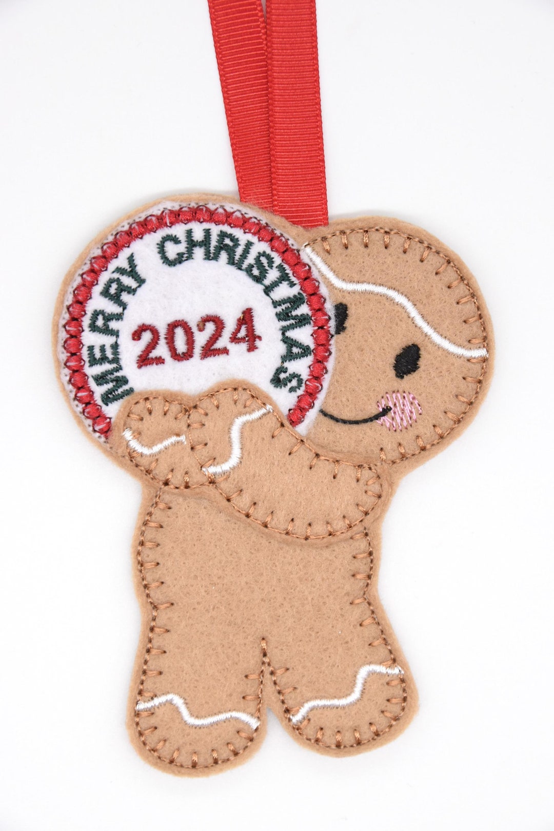 MERRY CHRISTMAS GREETING Cute Gingerbread Man Secret Santa Gift ...