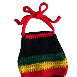 Baby Rasta Jamaican Colors Crochet Outfit , Baby Girlnewborn Photo Prop ...