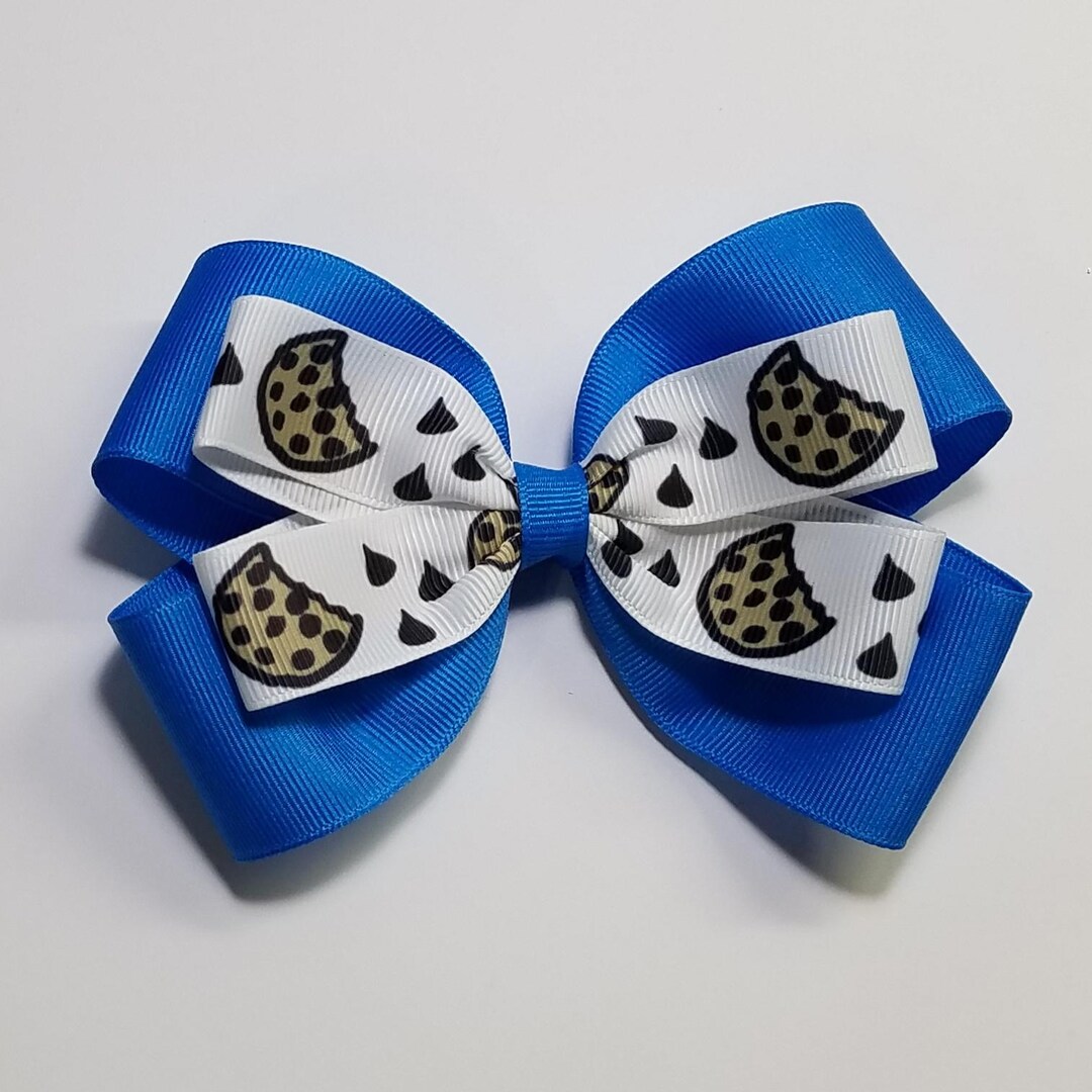 5" Chocolate Chip Cookie Hair Bow *you Choose Solid Bow Color* - Etsy