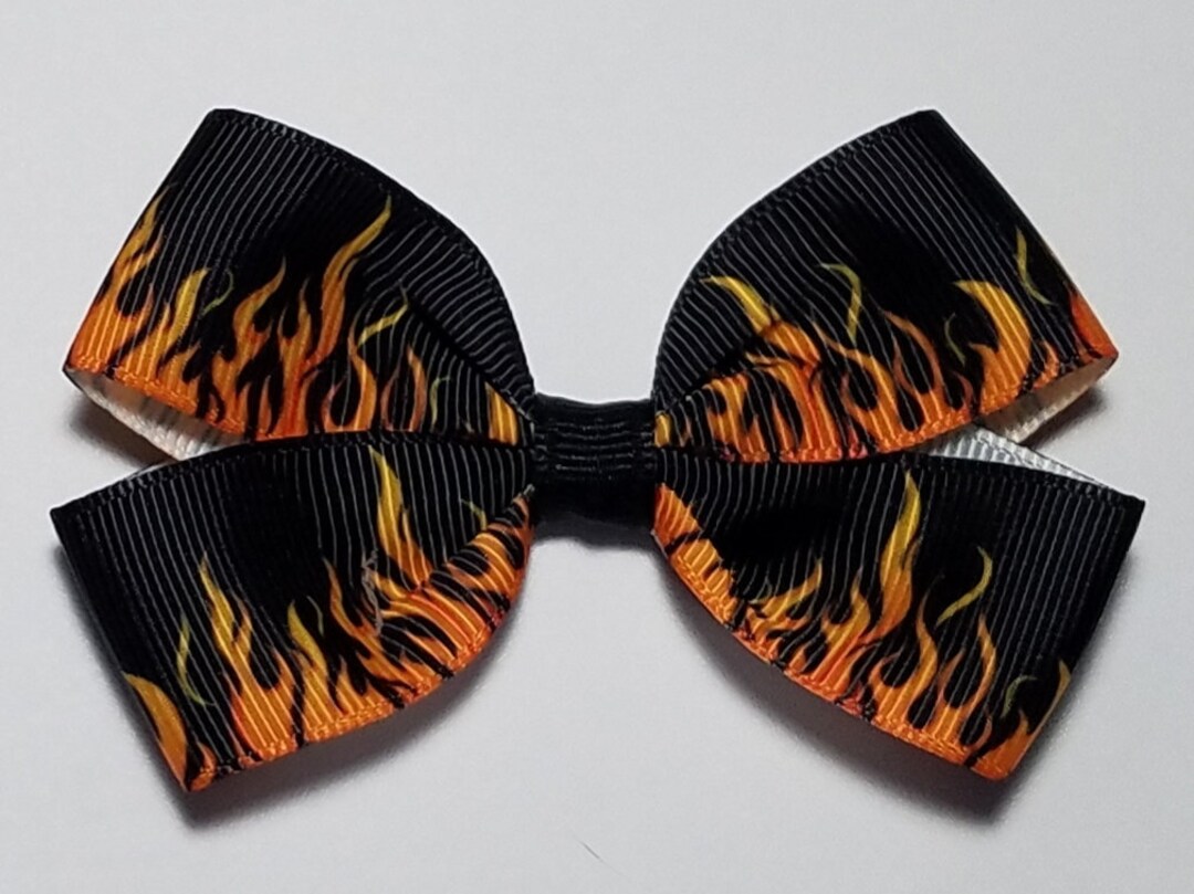 3 Fire Flames Hair Bow - Etsy