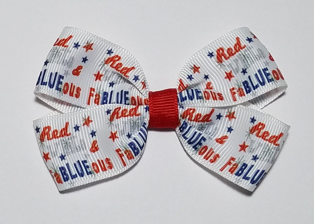 3" 4th July Hair Bow *CLEARANCE* - Etsy