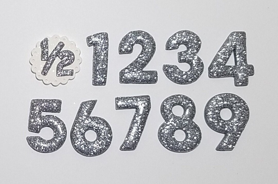 Silver Glitter Birthday Number Add On - Etsy