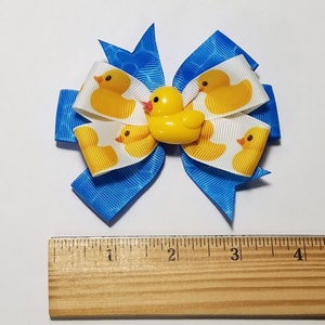 3.5" Rubber Duck on Water Hair Bow *you Choose Solid Bow Color* - Etsy