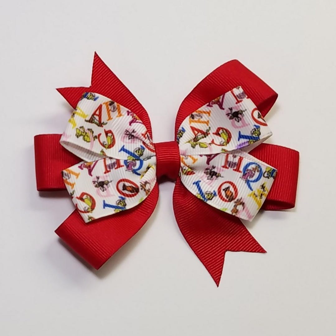 3.5" Alphabet Letters Hair Bow *CLEARANCE * - Etsy
