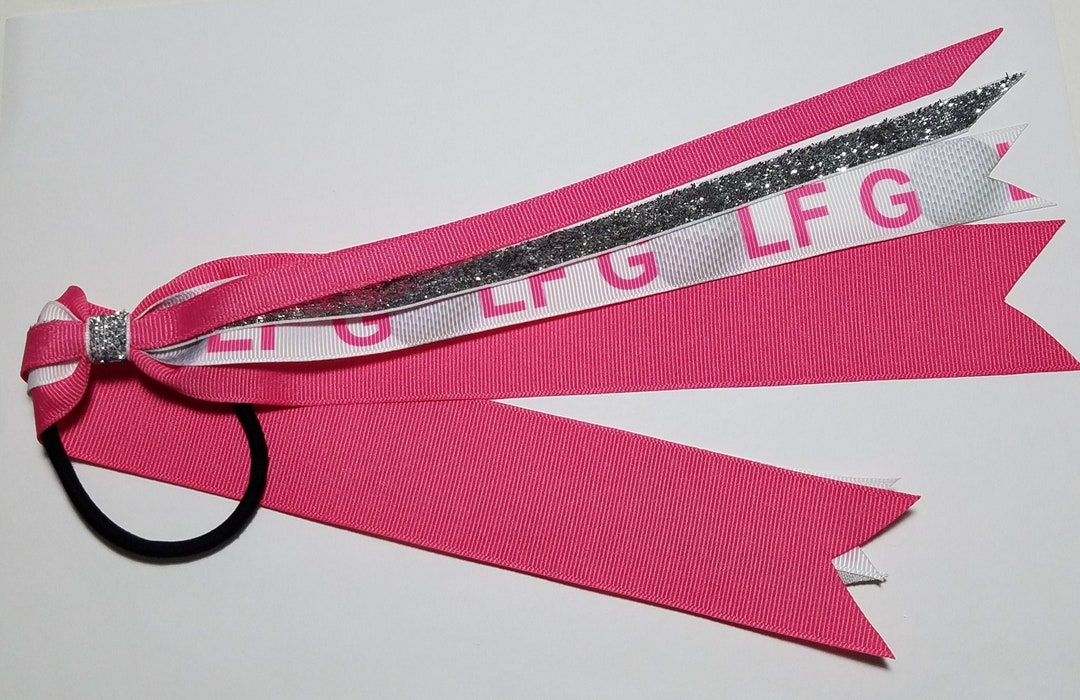 Golf Ponytail Streamer *you Choose Solid Ribbon Color- Glitter Color ...