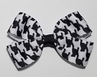 Houndstooth Hair Bow - Etsy