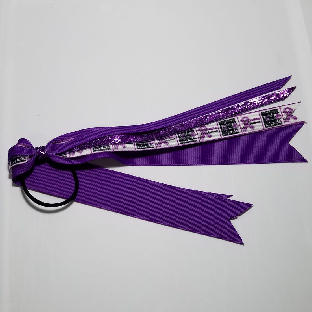 Lupus Purple Awareness Ribbon Ponytail Streamer *you Choose Solid ...