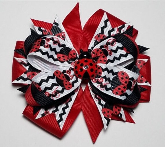5 Ladybug OTT Hair Bow - Etsy