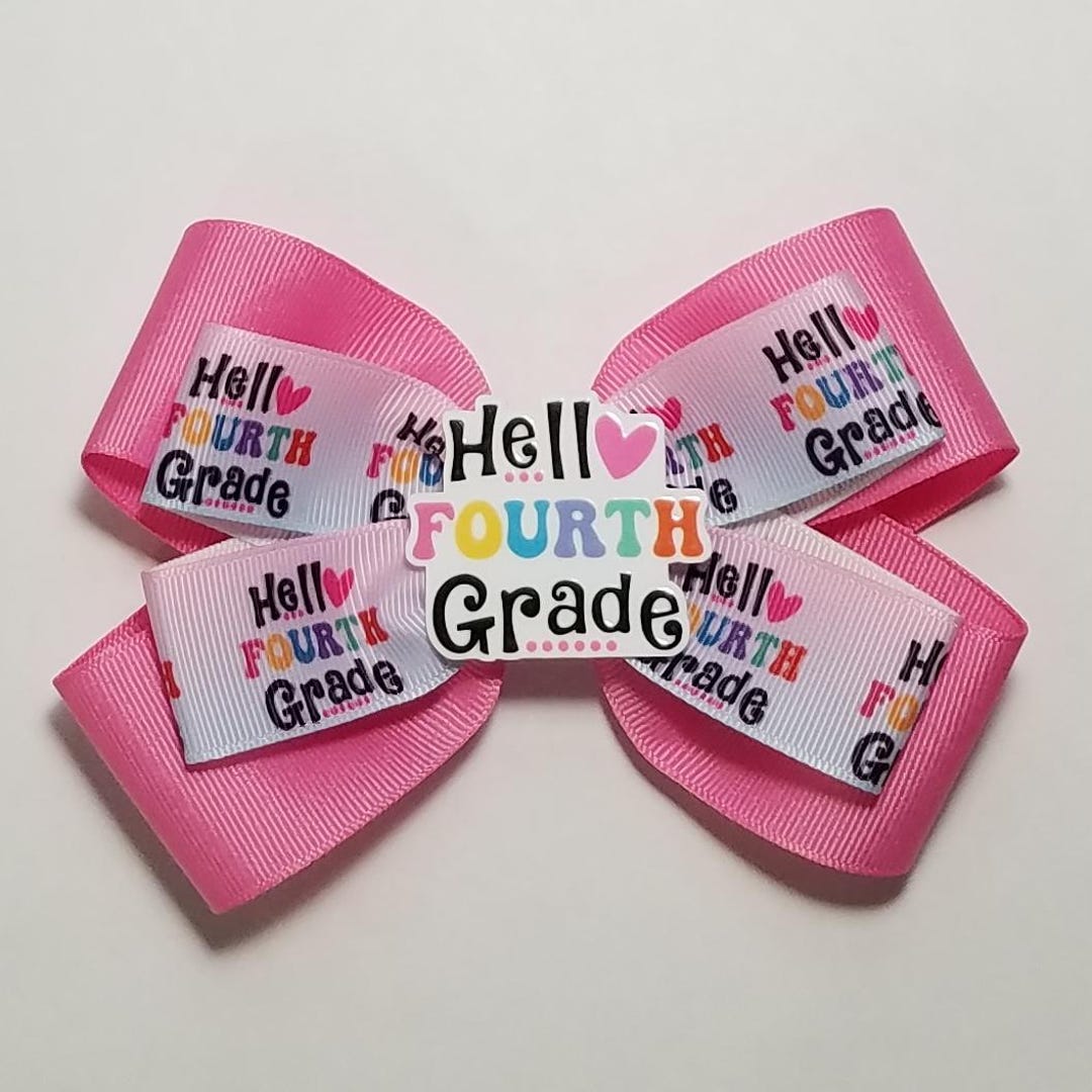 5" 4th Grade Hair Bow *you Choose Solid Bow Color* - Etsy