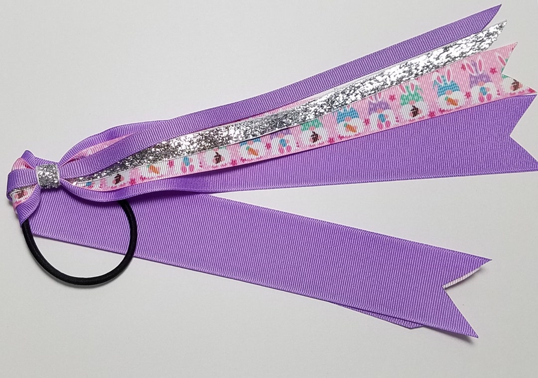 Easter Bunny Gnome Ponytail Streamer *you Choose Solid Ribbon Color ...
