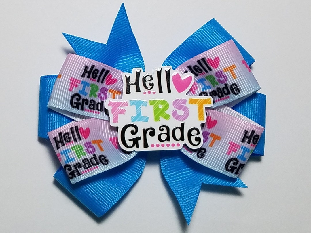 3.5 1st Grade Hair Bow you Choose Solid Bow Color - Etsy
