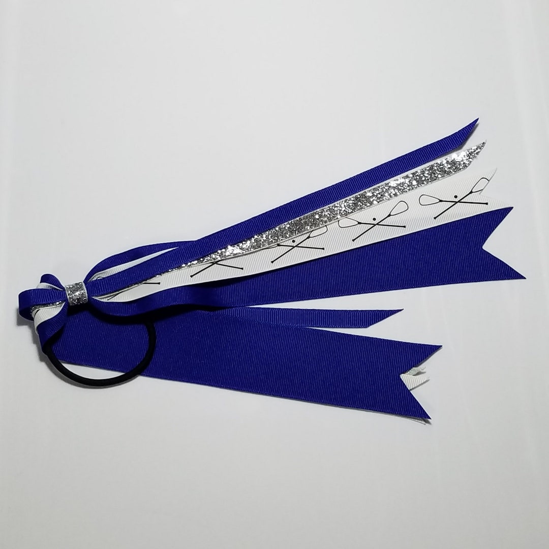 Lacrosse Ponytail Streamer *you Choose Solid Ribbon Color- Glitter ...