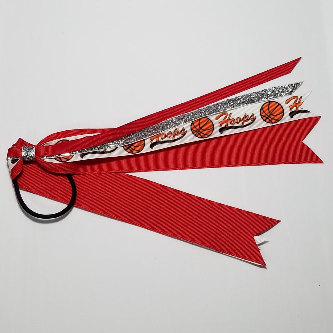Basketball Hoops Ponytail Streamer *you Choose Solid Ribbon Color ...