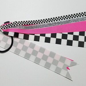 Checkered Flag Racing Ponytail Streamer you Choose Color & - Etsy