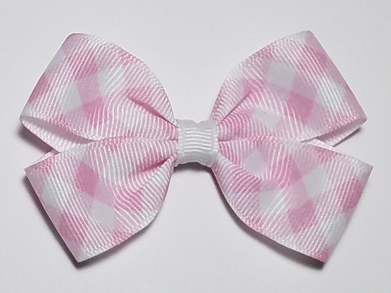 3 Pink Gingham Hair Bow - Etsy