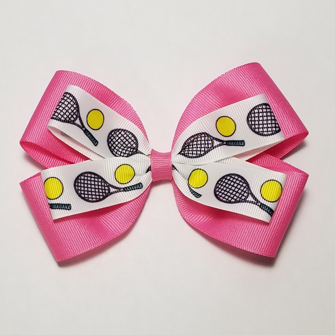 5" Tennis Hair Bow *you Choose Solid Bow Color* - Etsy