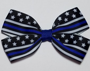 Police Officers Daughter Thin Blue Line Hair Bow - Etsy