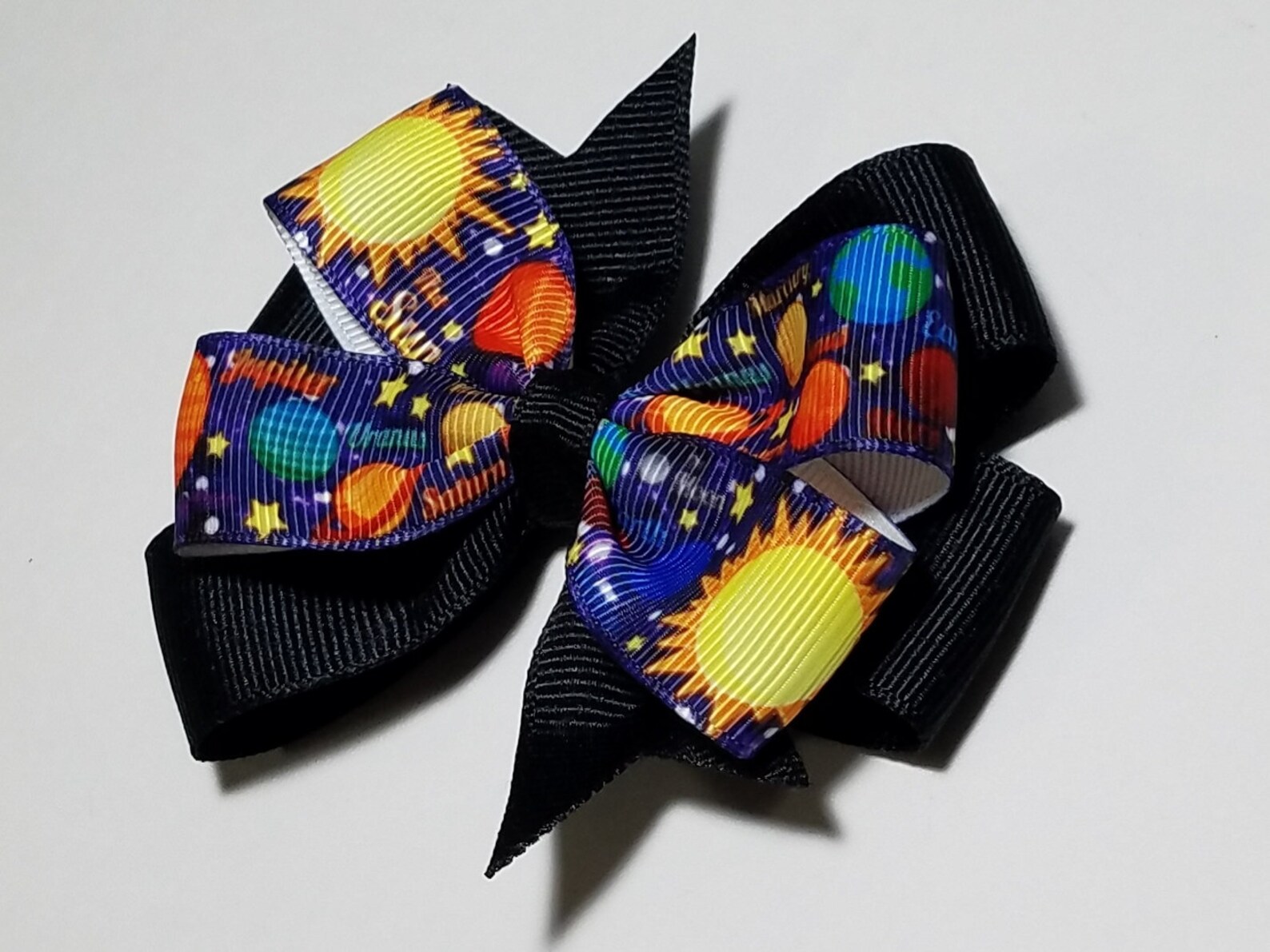 3.5 Solar System Hair Bow you Choose Solid Bow Color - Etsy