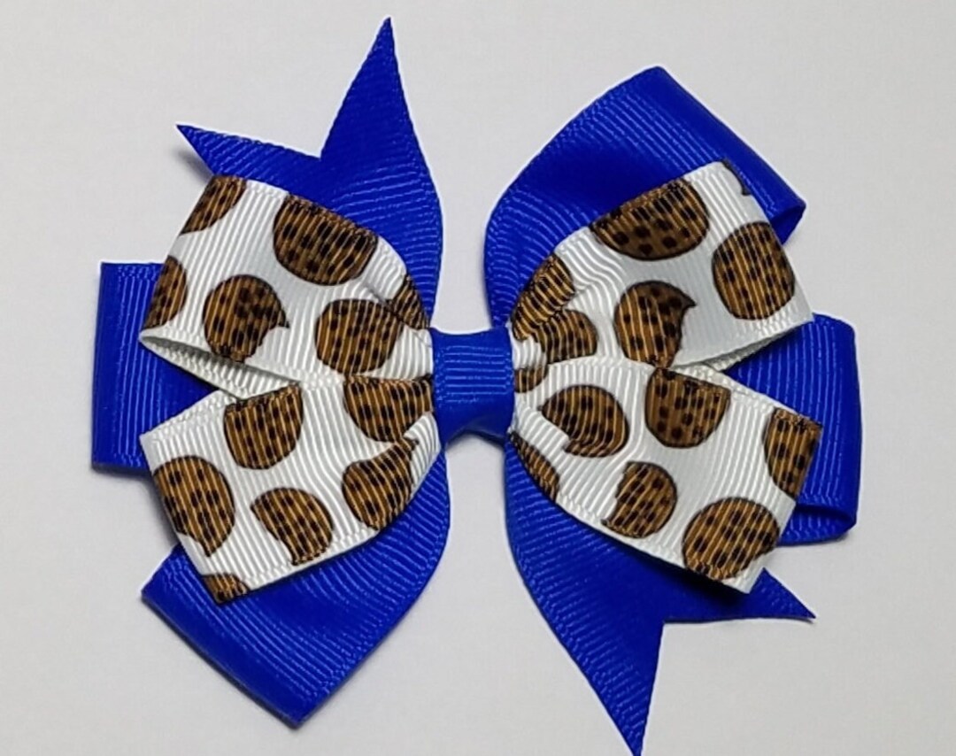 3.5" Chocolate Chip Cookie Hair Bow *you Choose Solid Bow Color* - Etsy